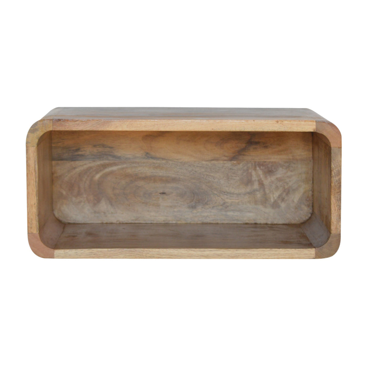 Oak-Ish Curve Floating Bedside Table - Mango Wood