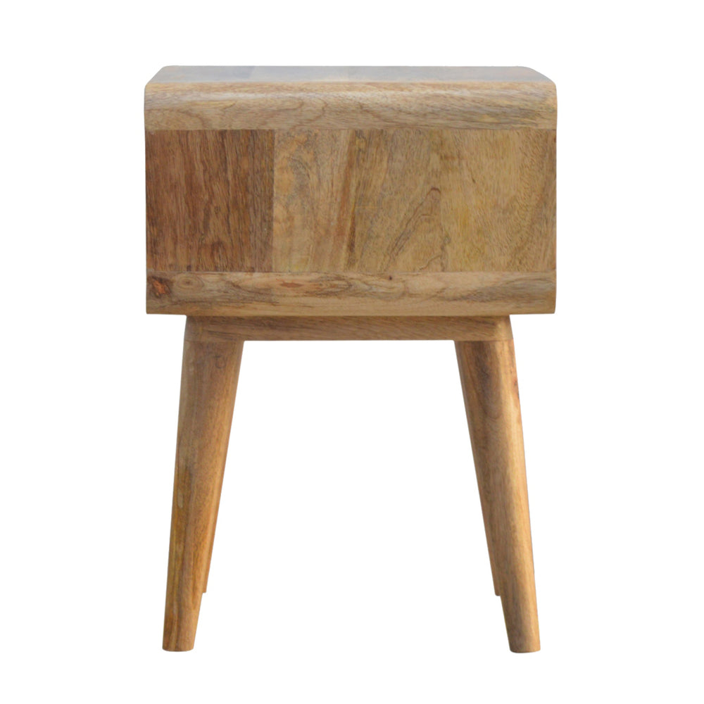 Curved Open Shelf Bedside Table