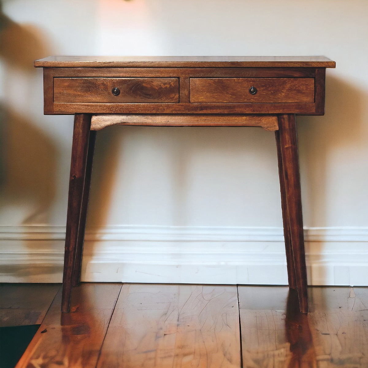 Oslo Chestnut Console Table / 2 Drawers