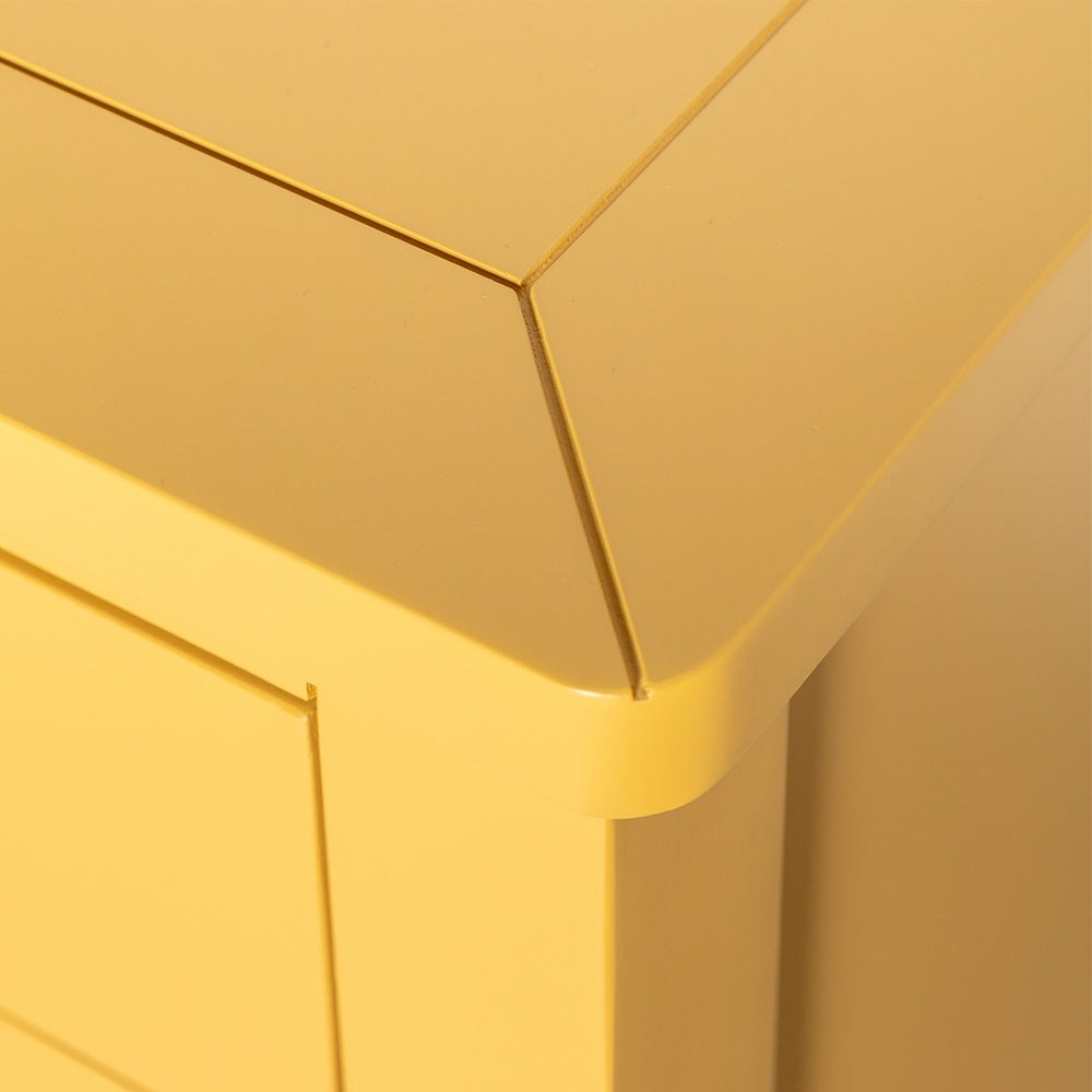 Manor Yellow 1 Drawer Bedside Table | Nightstand | Fully Assembled