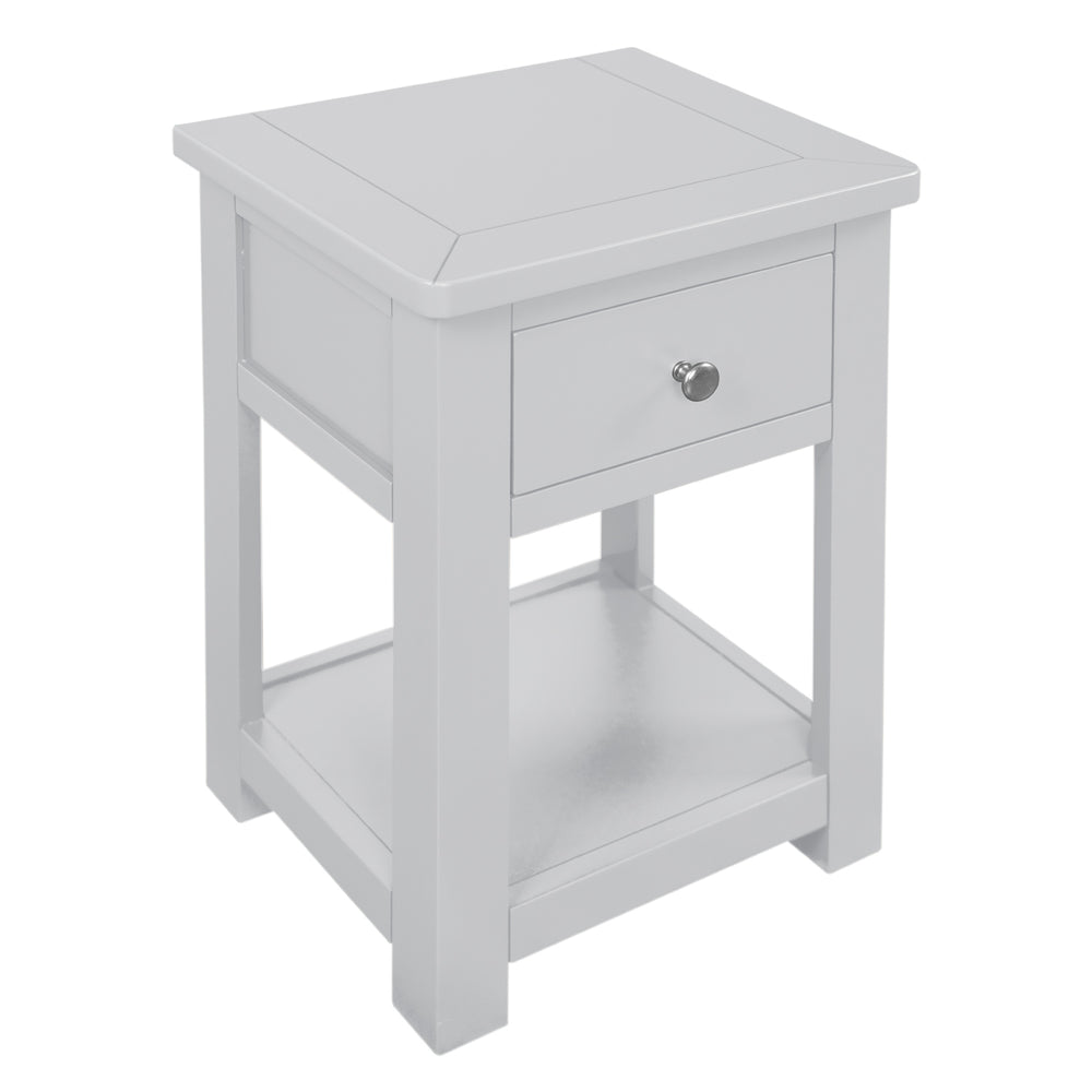 Manor Grey 1 Drawer Bedside Table